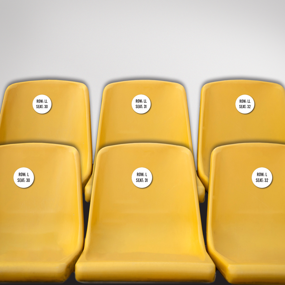 Temporary Seating Plan Stickers | Seating Plan Labels | Secprint