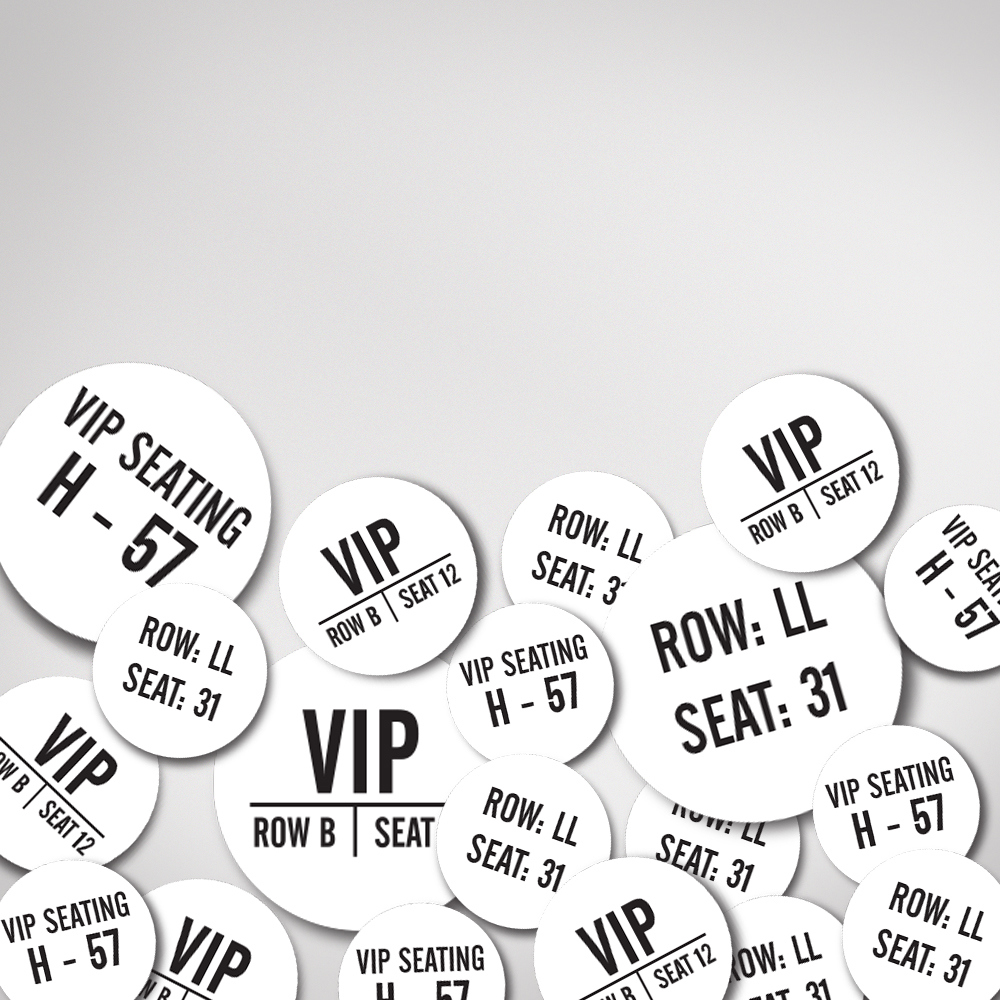 Temporary Seating Plan Stickers | Seating Plan Labels | Secprint