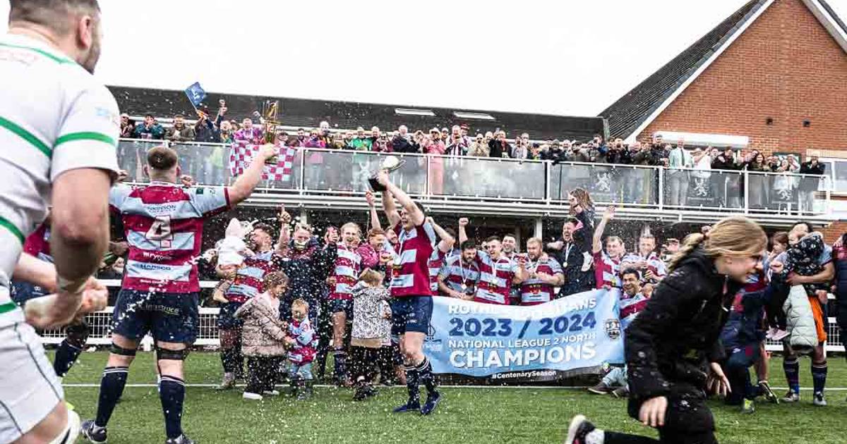 Rotherham Titans RUFC Celebrate Their Promotion as Champions